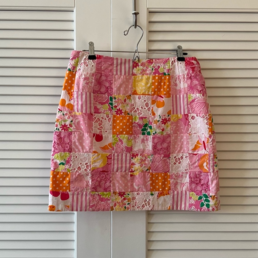 Vintage Lilly Pulitzer Patchwork Skirt - Gem